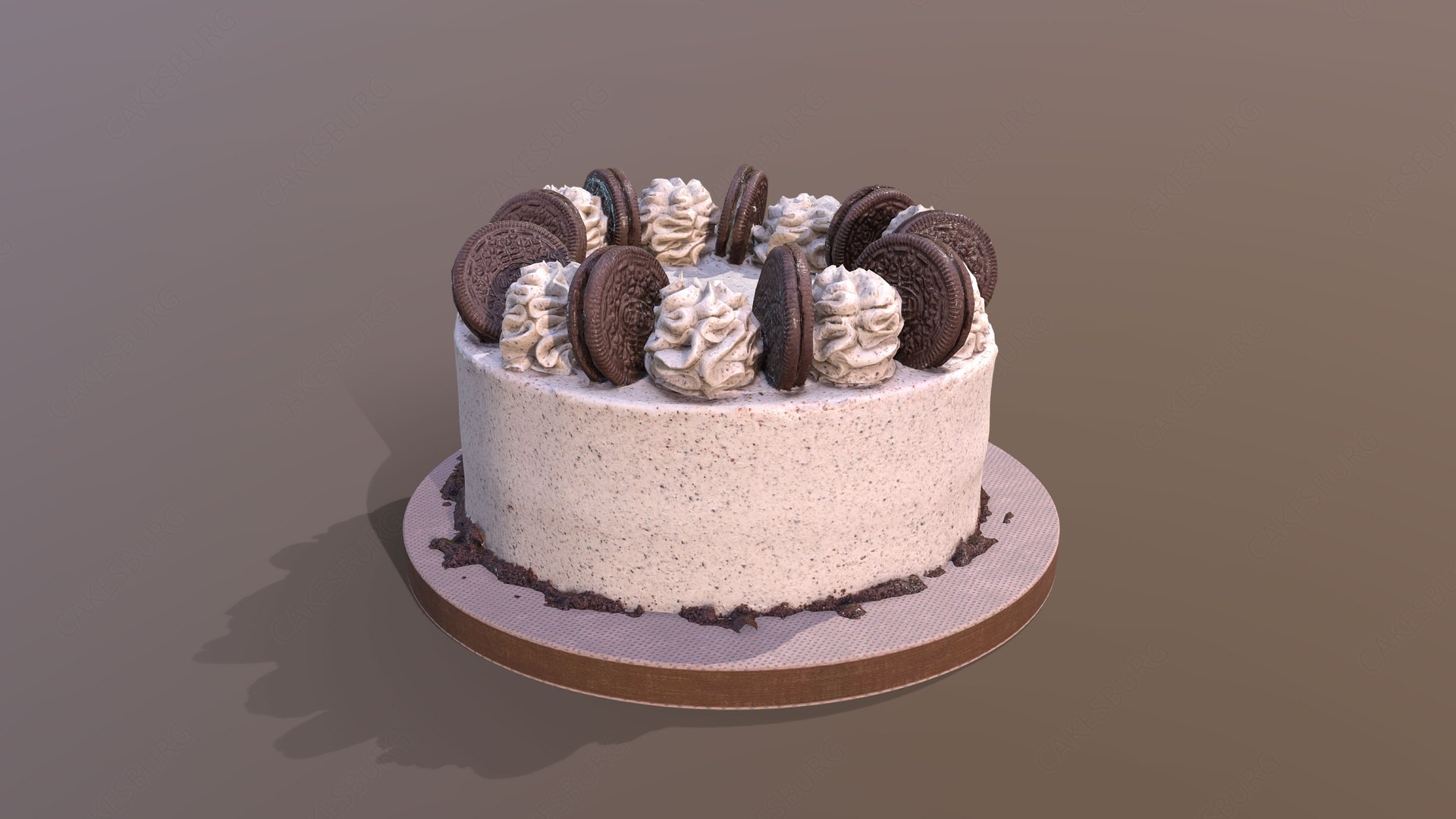 3D Oreo Cookie Cake - TurboSquid 1971896