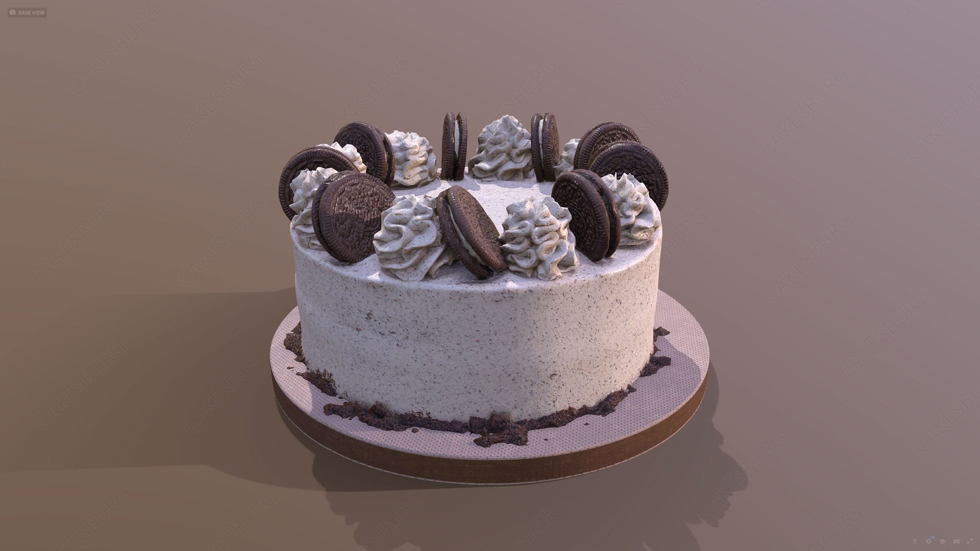 3D Oreo Cookie Cake - TurboSquid 1971896