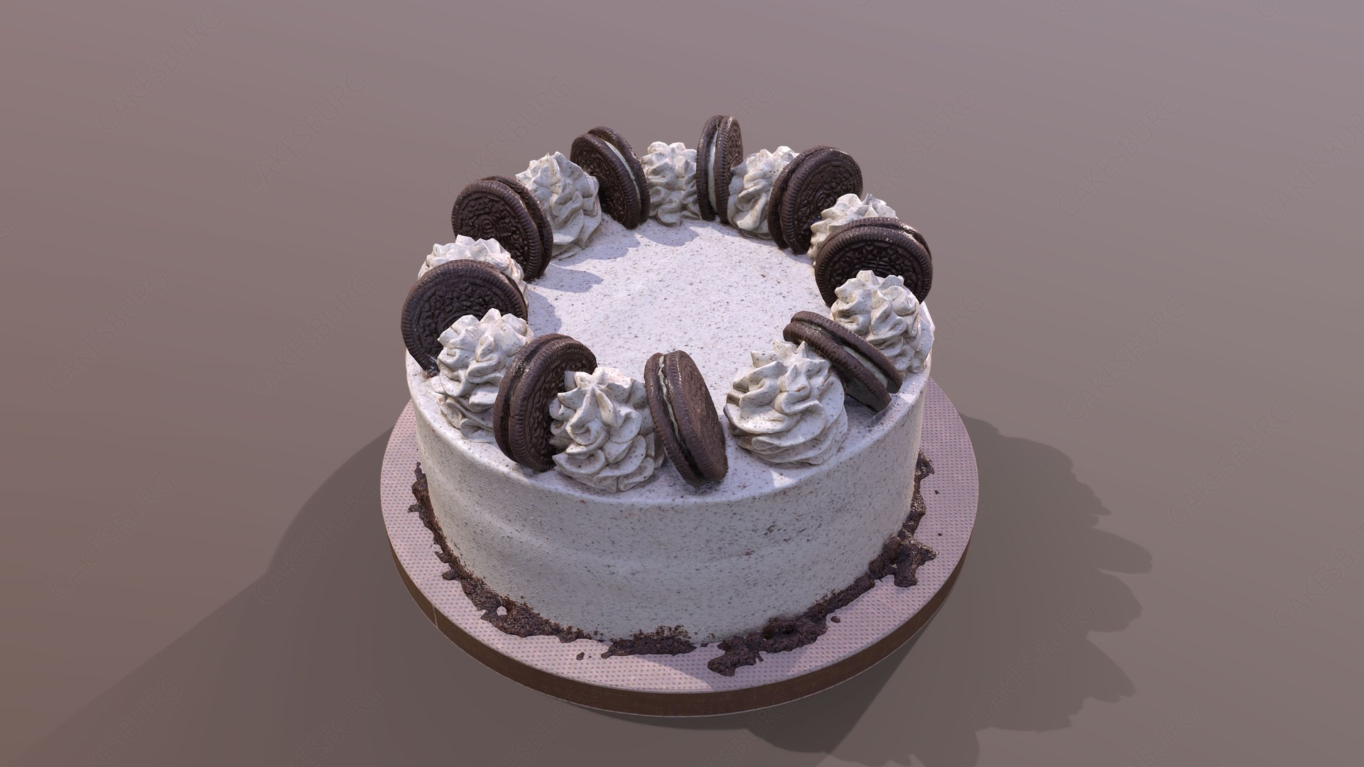 3D Oreo Cookie Cake - TurboSquid 1971896