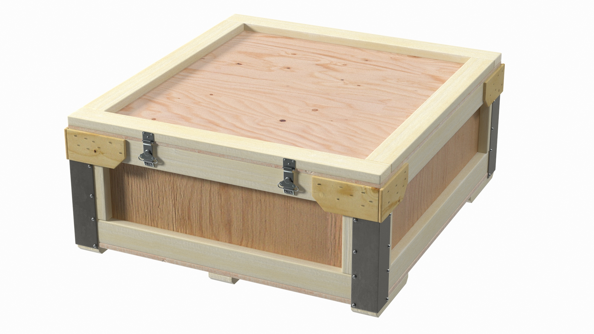 Flat wooden crates store