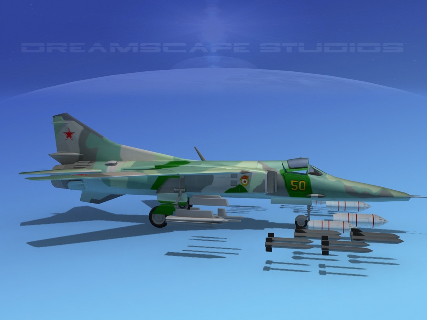 3d model mig-27 weapons aircraft