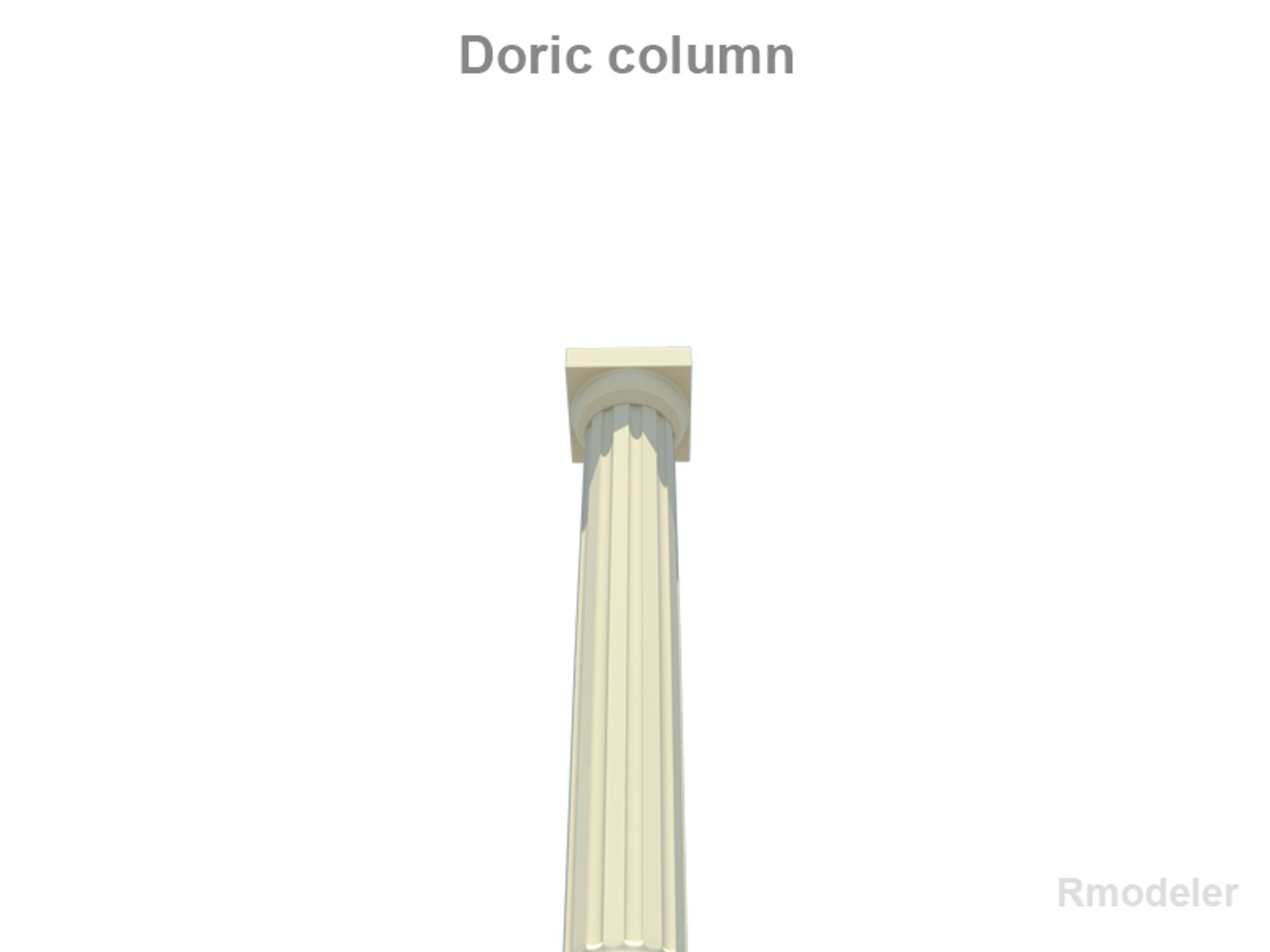 3d column greek doric short