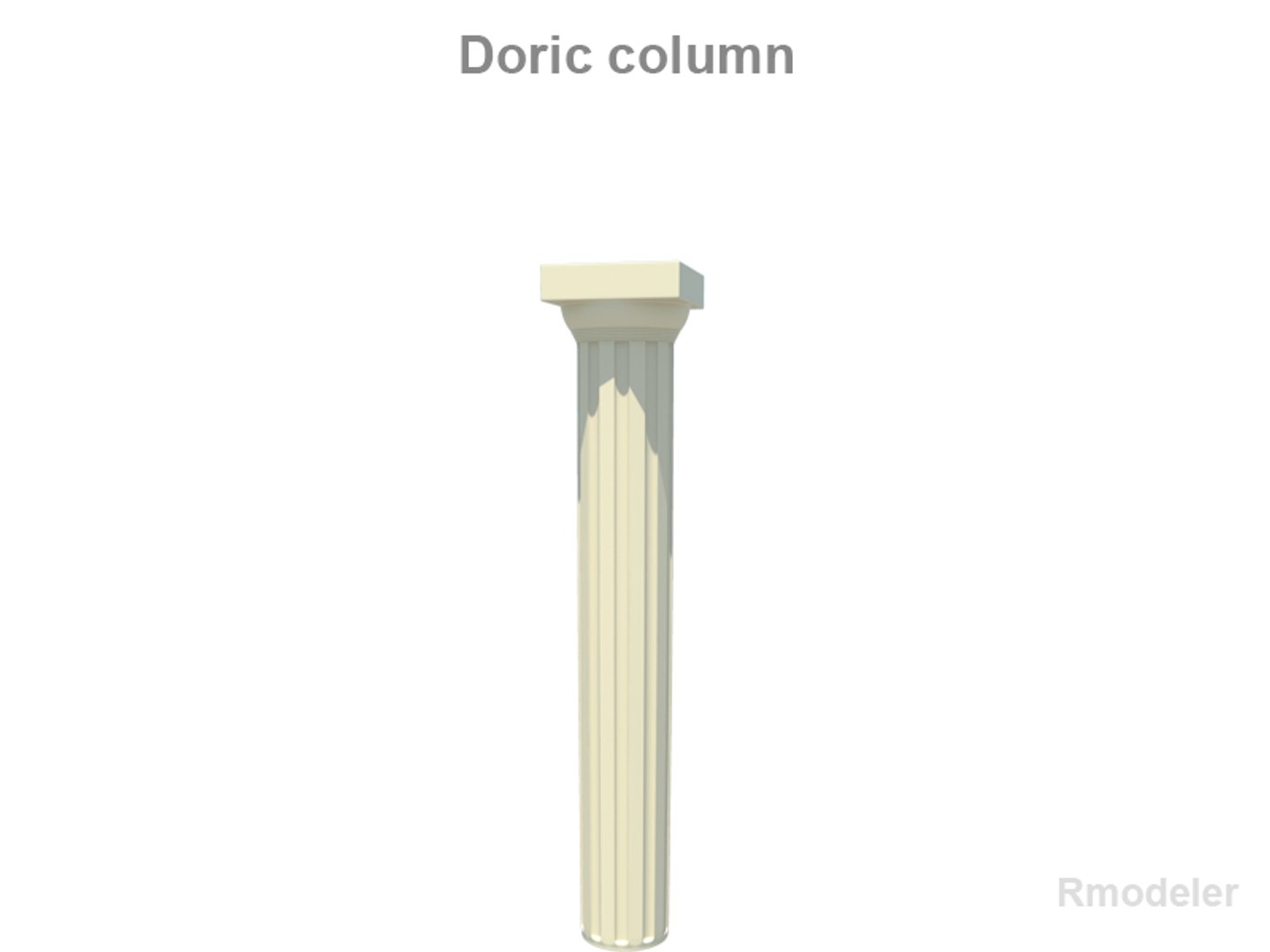 3d column greek doric short