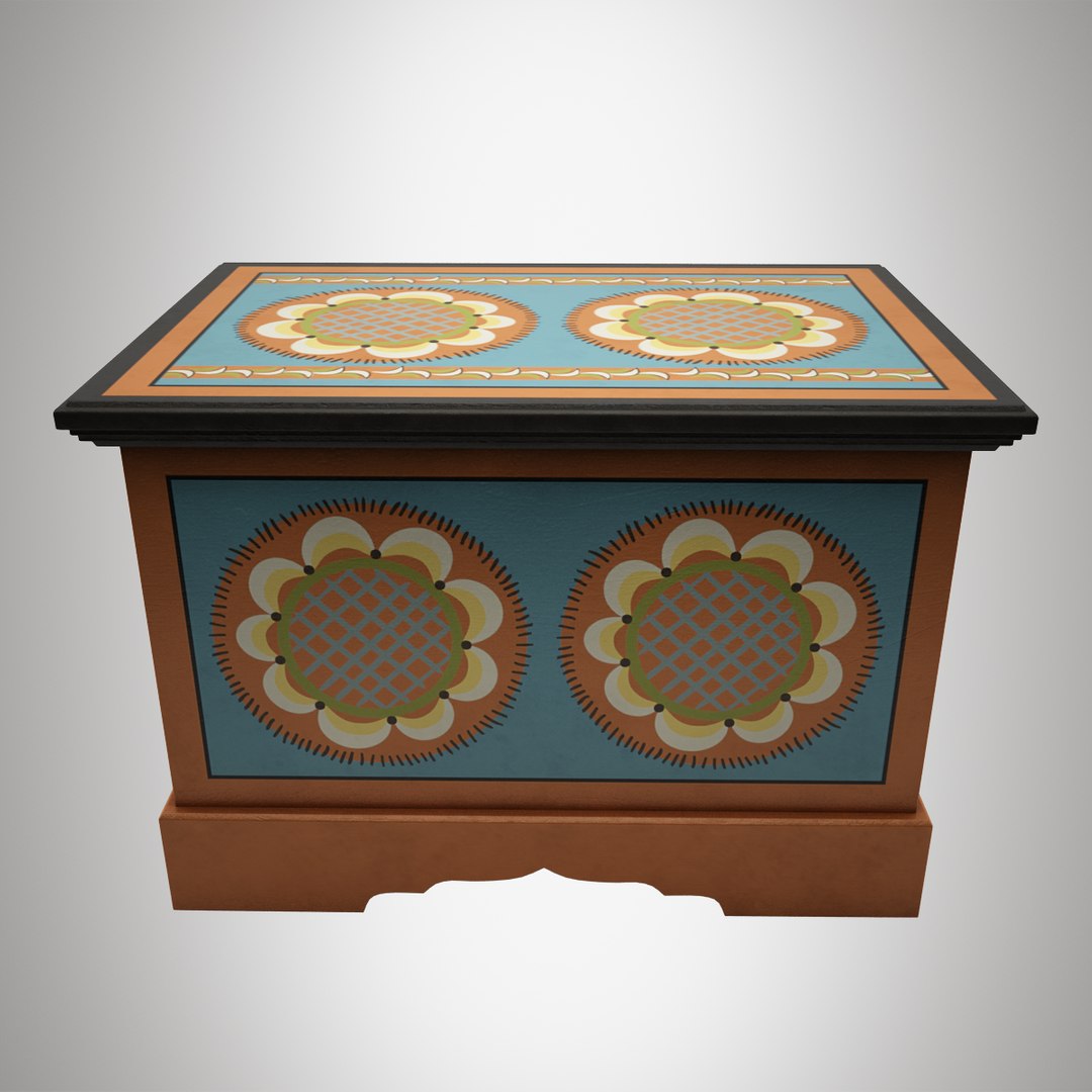 3d model painted box