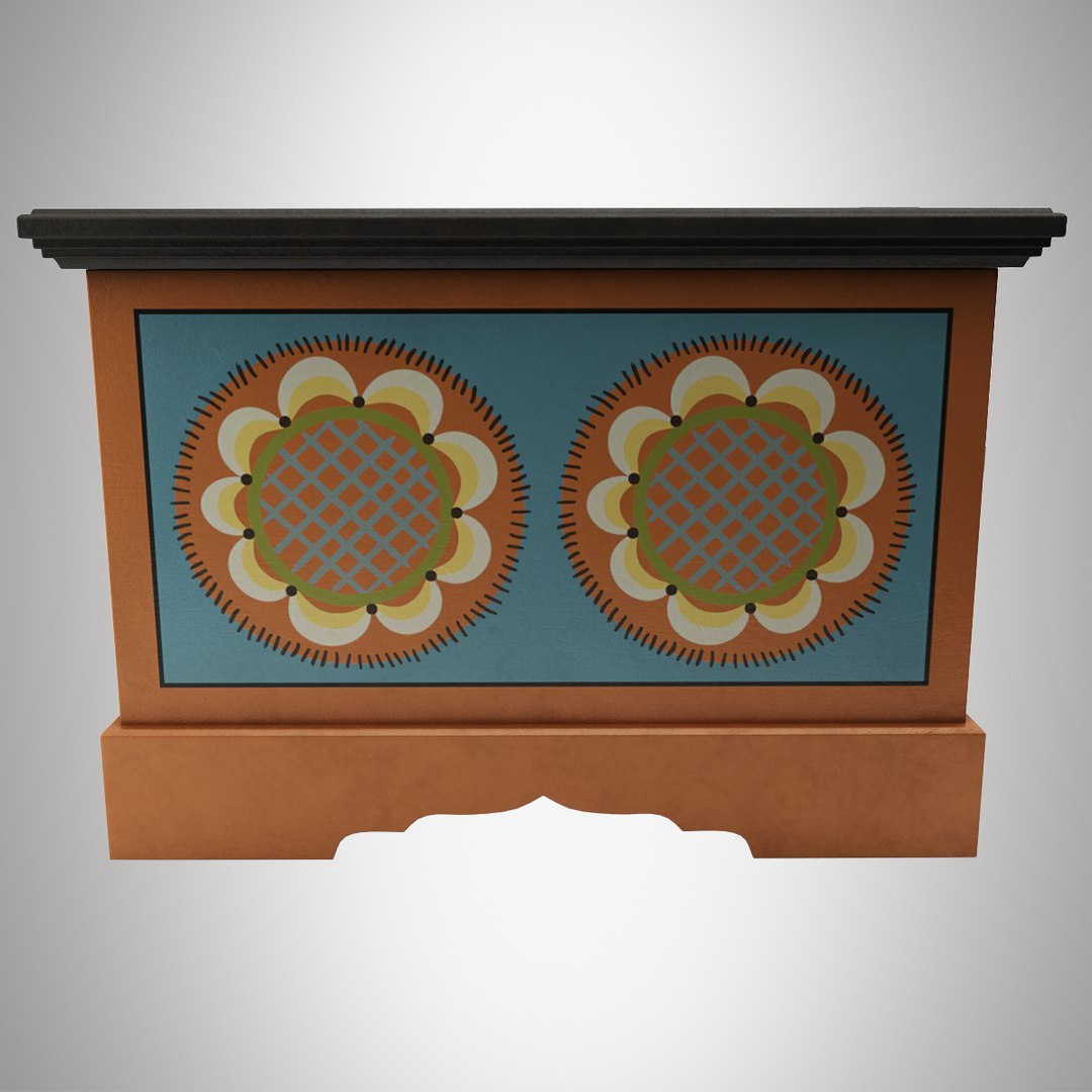 3d model painted box