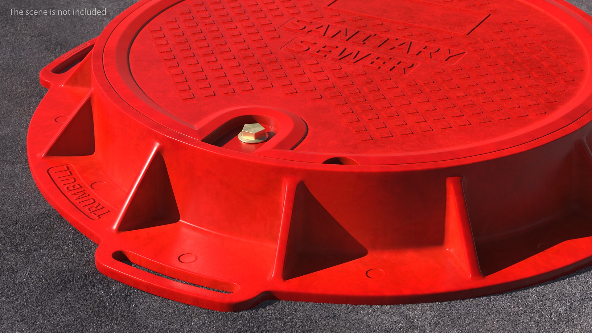 3D Fiberglass Manhole Red - TurboSquid 1947468