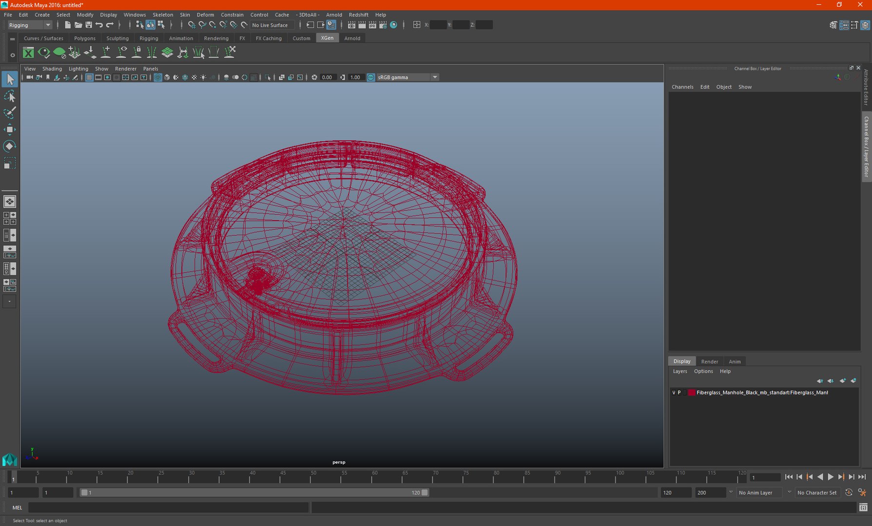 3D Fiberglass Manhole Red - TurboSquid 1947468