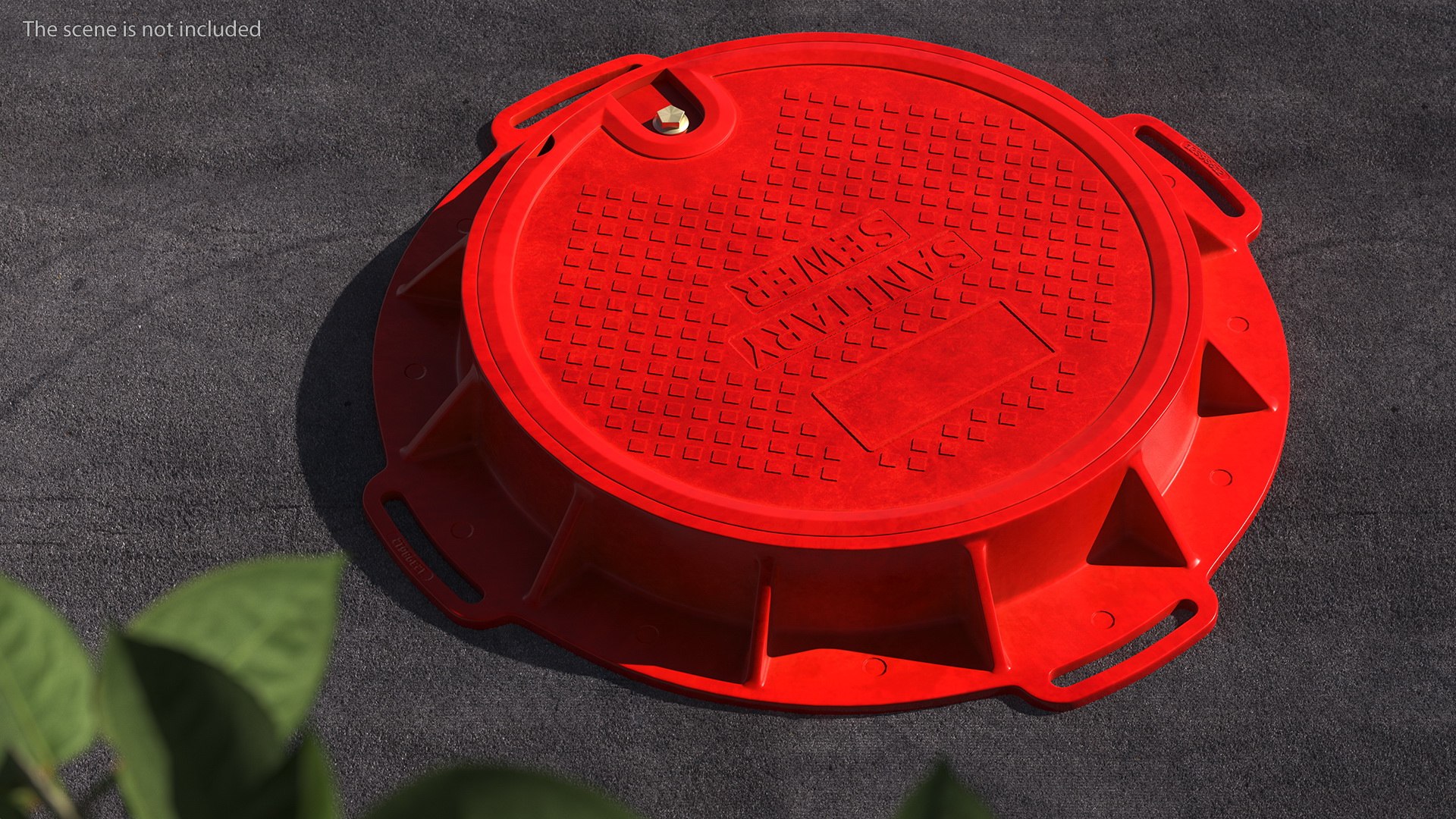 3D Fiberglass Manhole Red - TurboSquid 1947468