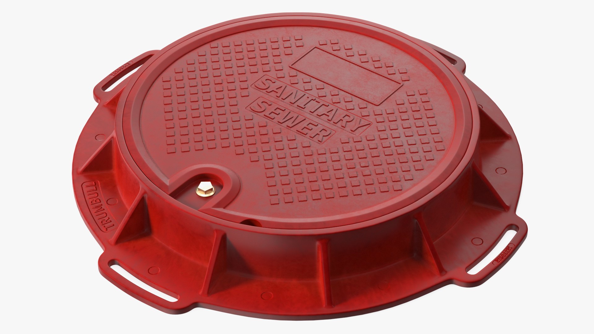 3D Fiberglass Manhole Red - TurboSquid 1947468