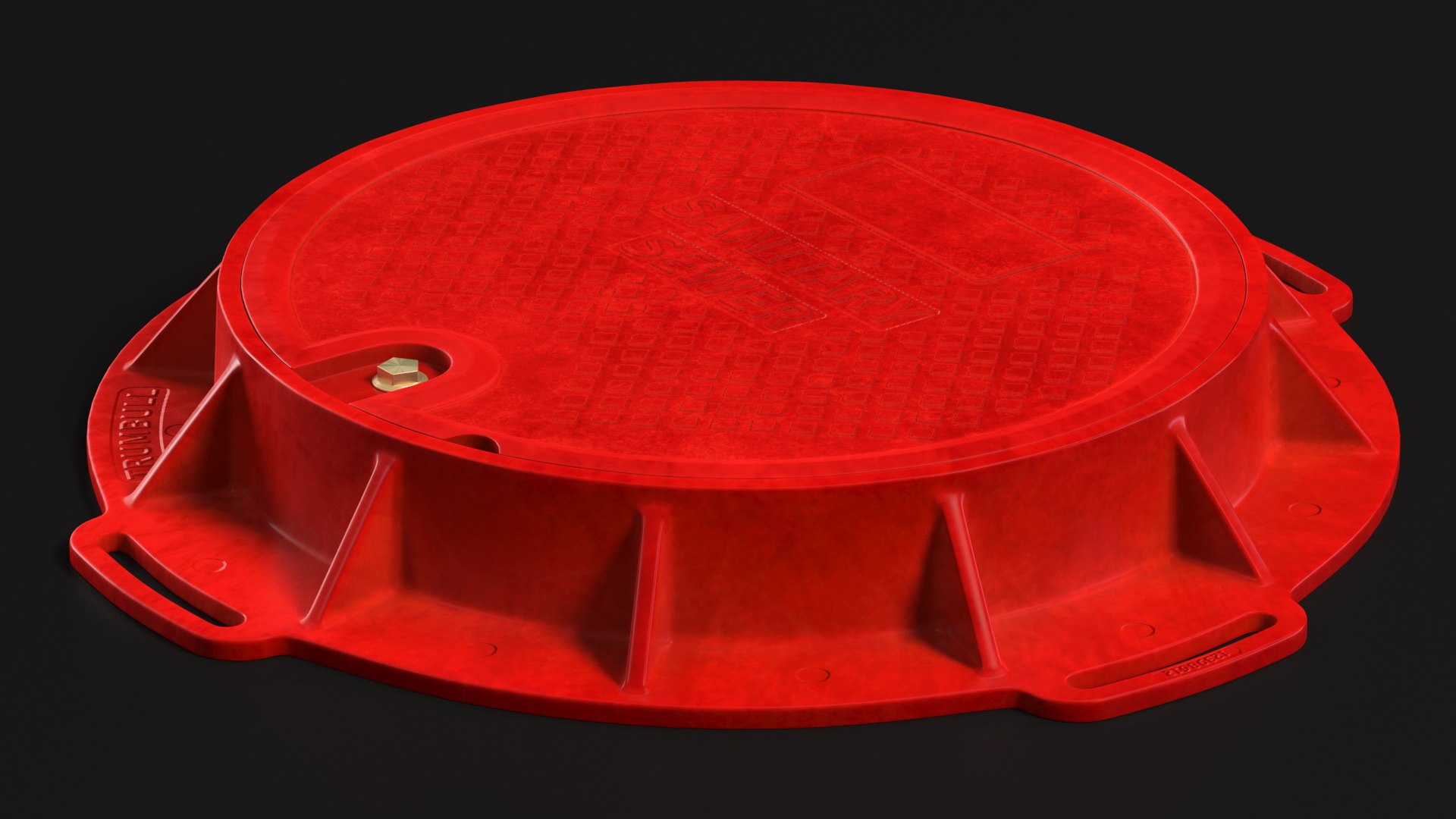 3D Fiberglass Manhole Red - TurboSquid 1947468