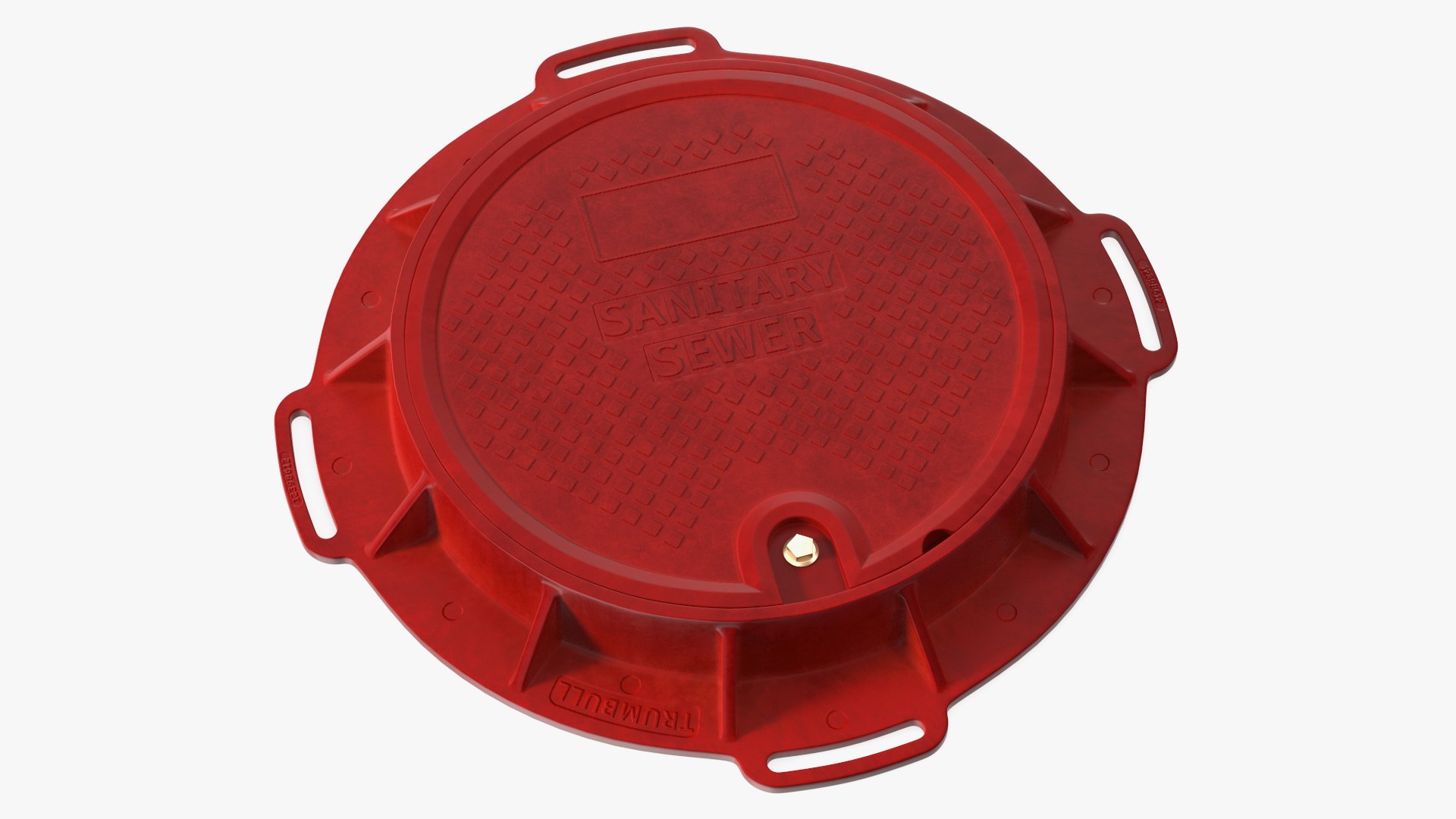3D Fiberglass Manhole Red - TurboSquid 1947468