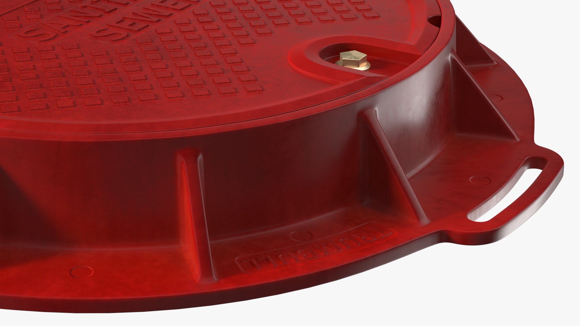 3D Fiberglass Manhole Red - TurboSquid 1947468