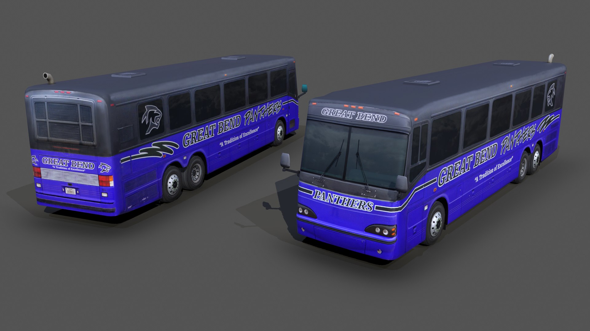 Blue Bird Ltc40 Coach Bus 3D Model - TurboSquid 1405519