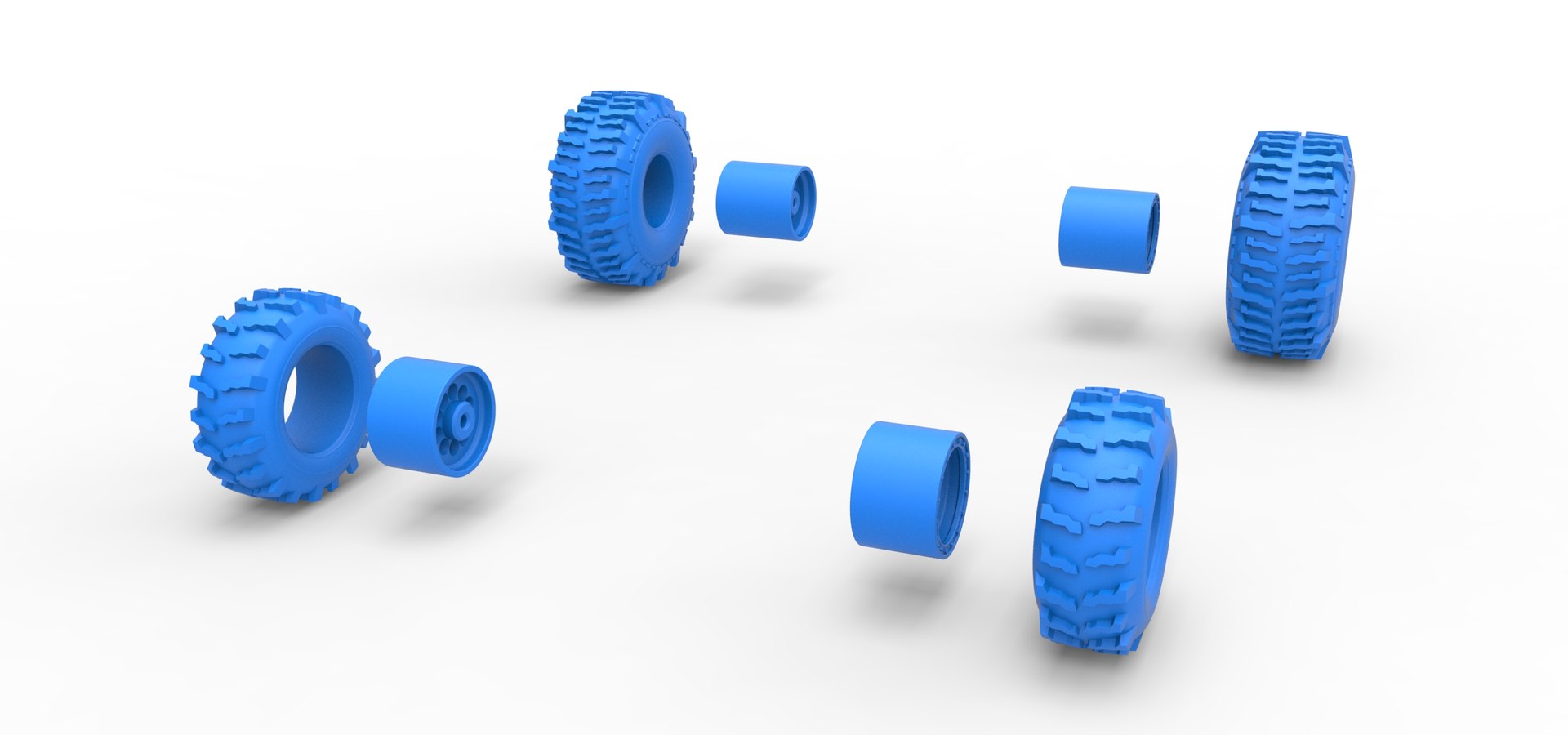 Wheel Set Of Mud Dragster Version 2 Scale 1 To 25 3D Model - TurboSquid ...