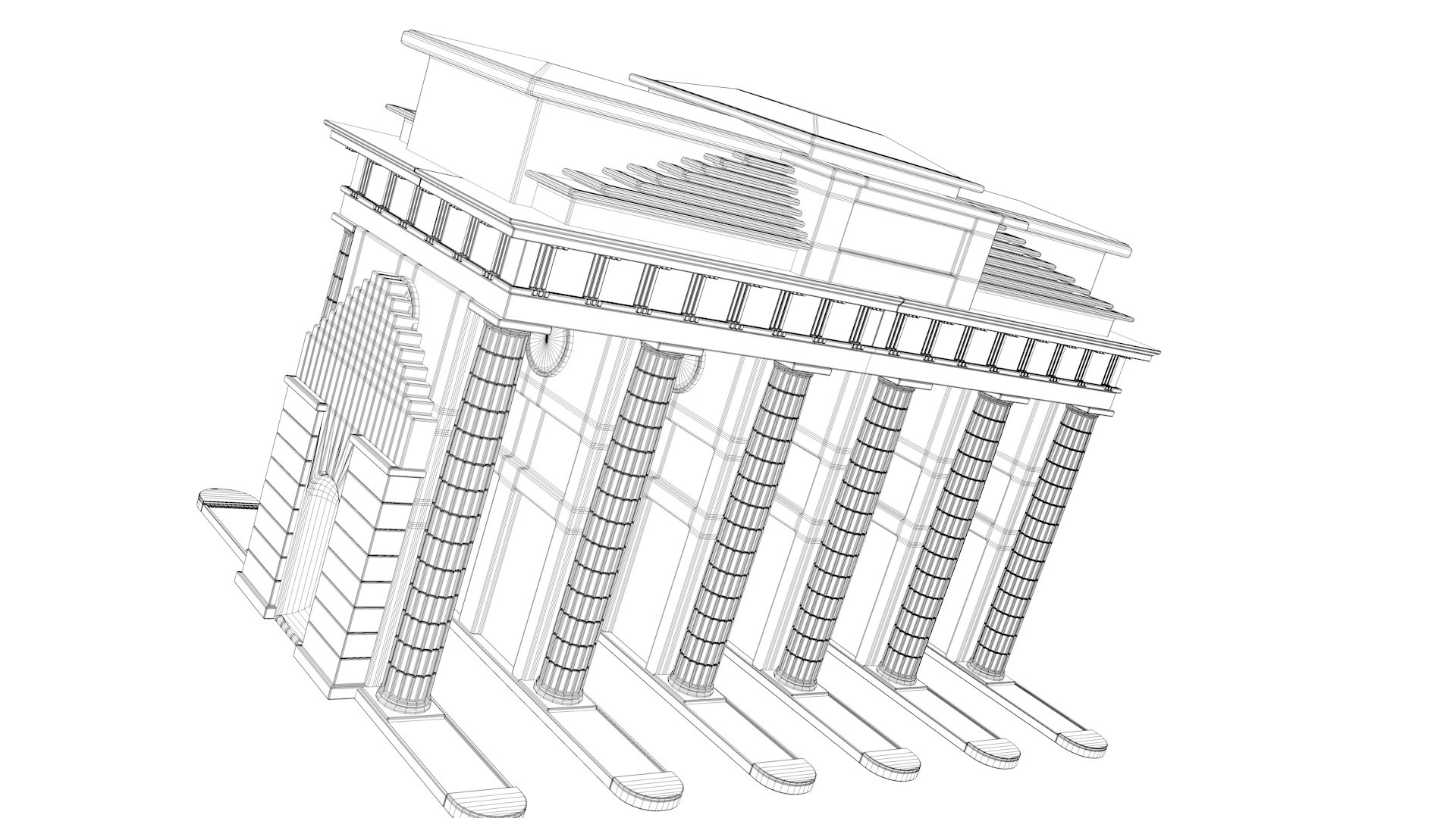 3D Brandenburg Gate - TurboSquid 2039256