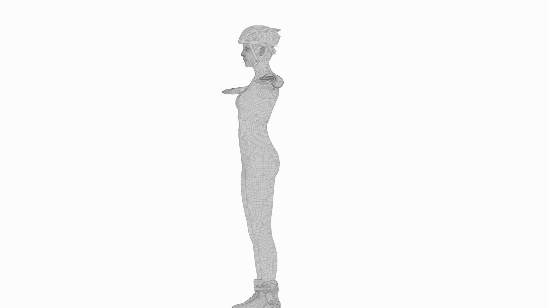 3D Female Inline Skater Model - TurboSquid 2059551