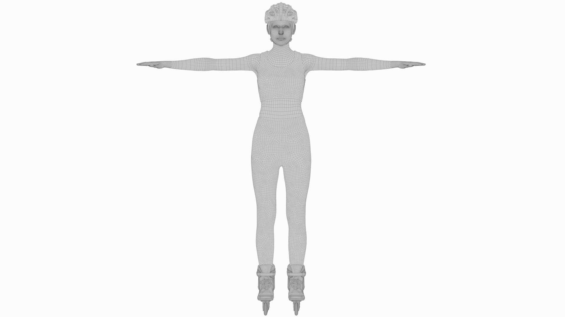 3D Female Inline Skater Model - TurboSquid 2059551