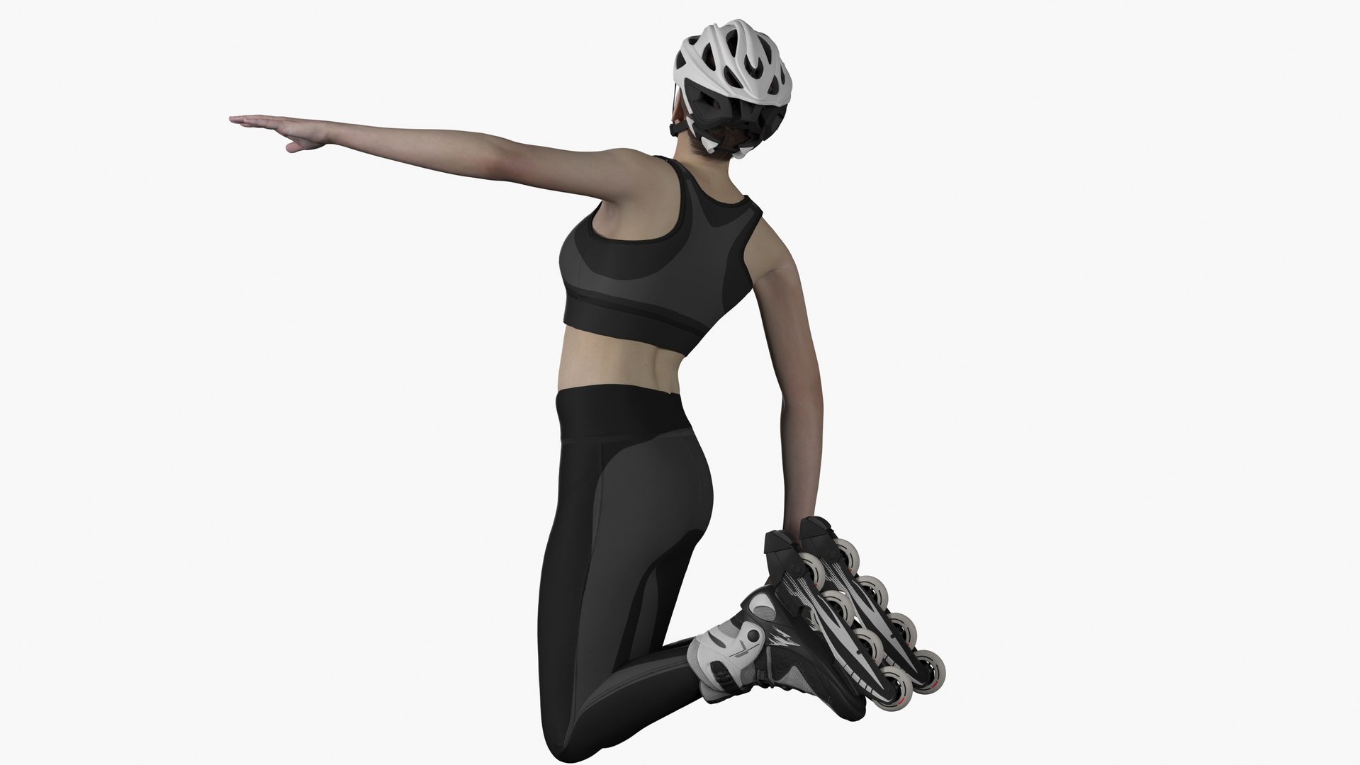 3D Female Inline Skater Model - TurboSquid 2059551
