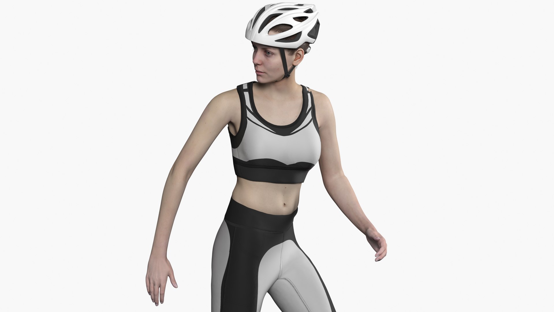3D Female Inline Skater Model - TurboSquid 2059551