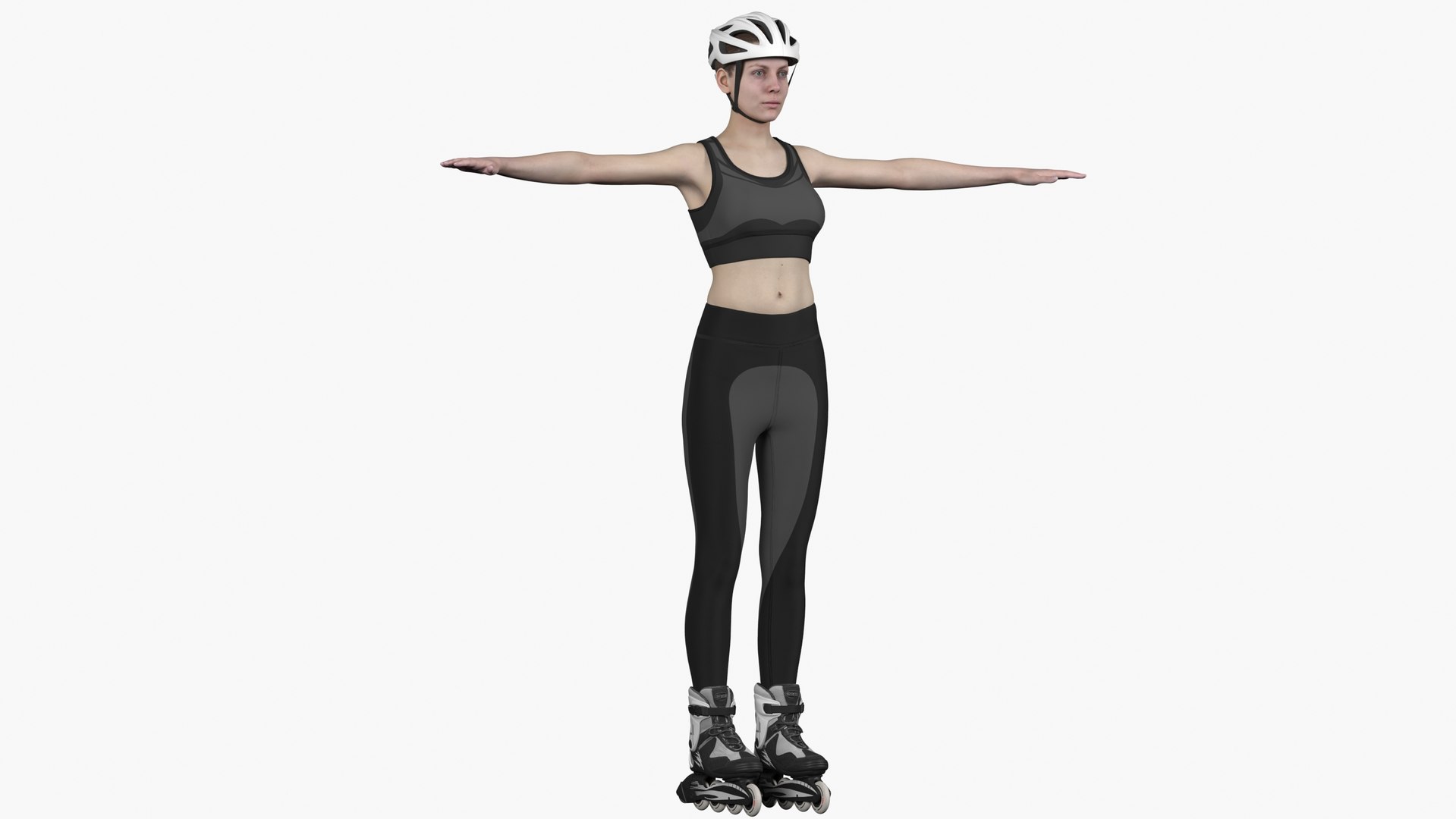 3D Female Inline Skater Model - TurboSquid 2059551