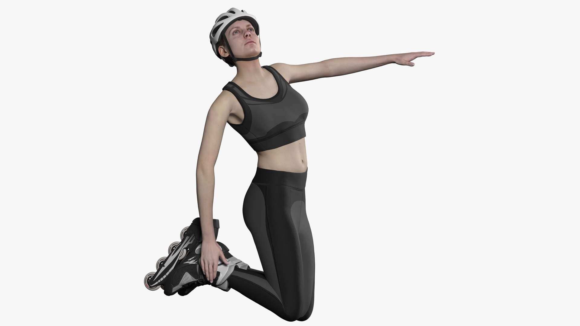 3D Female Inline Skater Model - TurboSquid 2059551