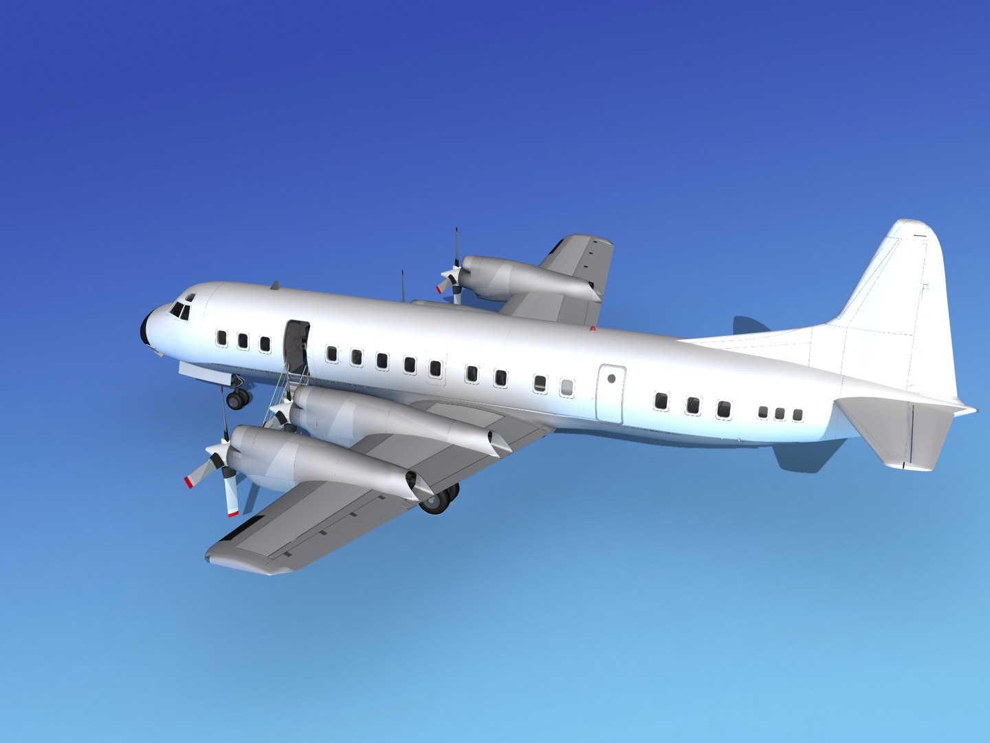 3d propellers l188 electra lockheed model