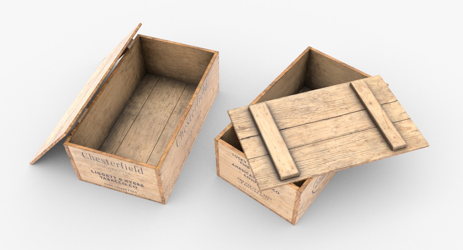 3D Model Cigarettes Wooden Boxes - TurboSquid 1391407