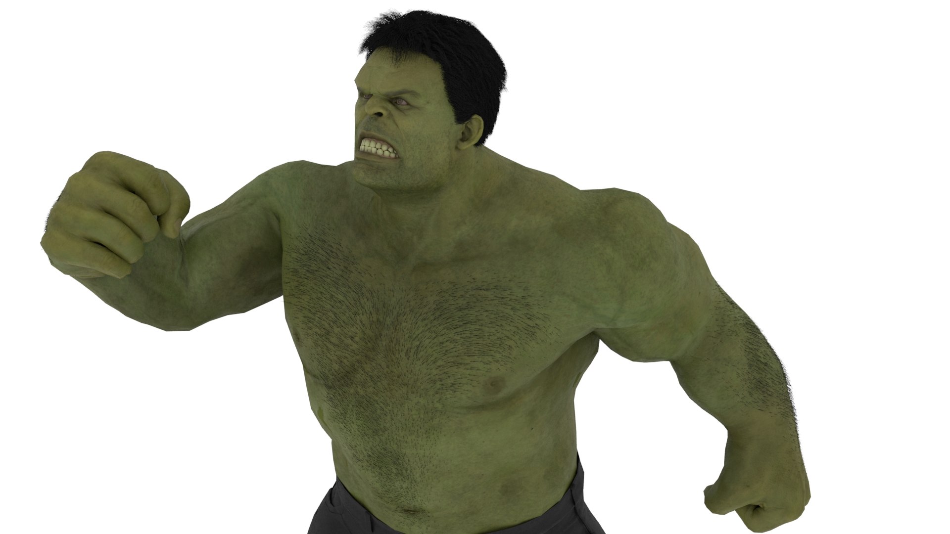 Hulk Angry Pose Fur For Maya 3D Model - TurboSquid 2425775