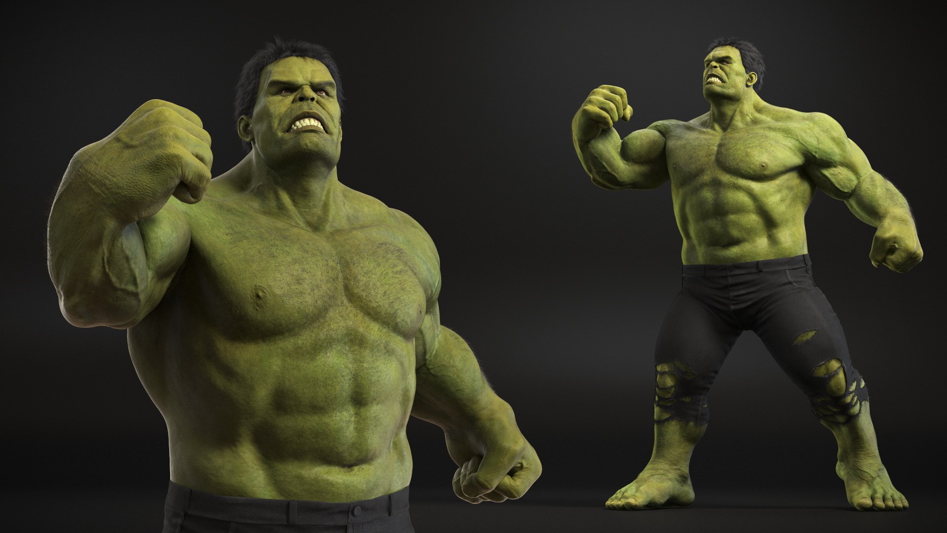 Hulk Angry Pose Fur For Maya 3D Model - TurboSquid 2425775