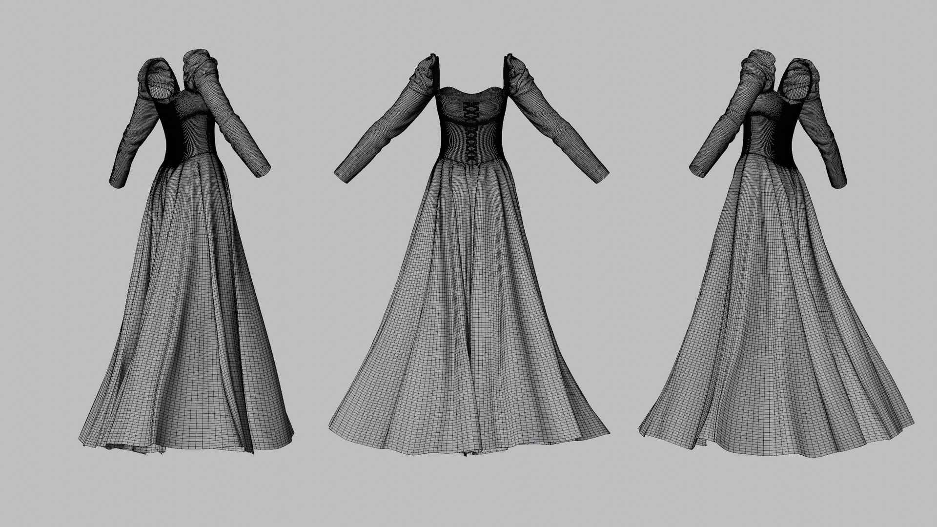 Dress 40 Olive Green Velvet 3D Model - TurboSquid 2521483