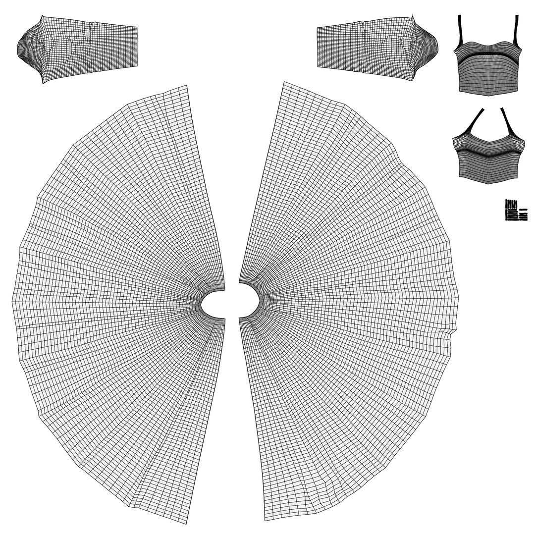 Dress 40 Olive Green Velvet 3D Model - TurboSquid 2521483