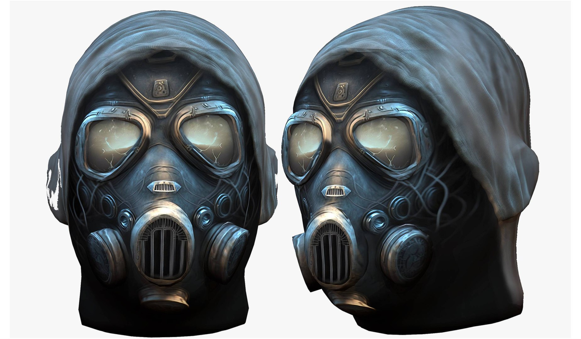 3D Gas mask protection plastic Black model - TurboSquid 2022817