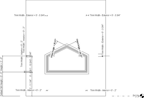 Parametric Fixed Window - Gable model - TurboSquid 1834744