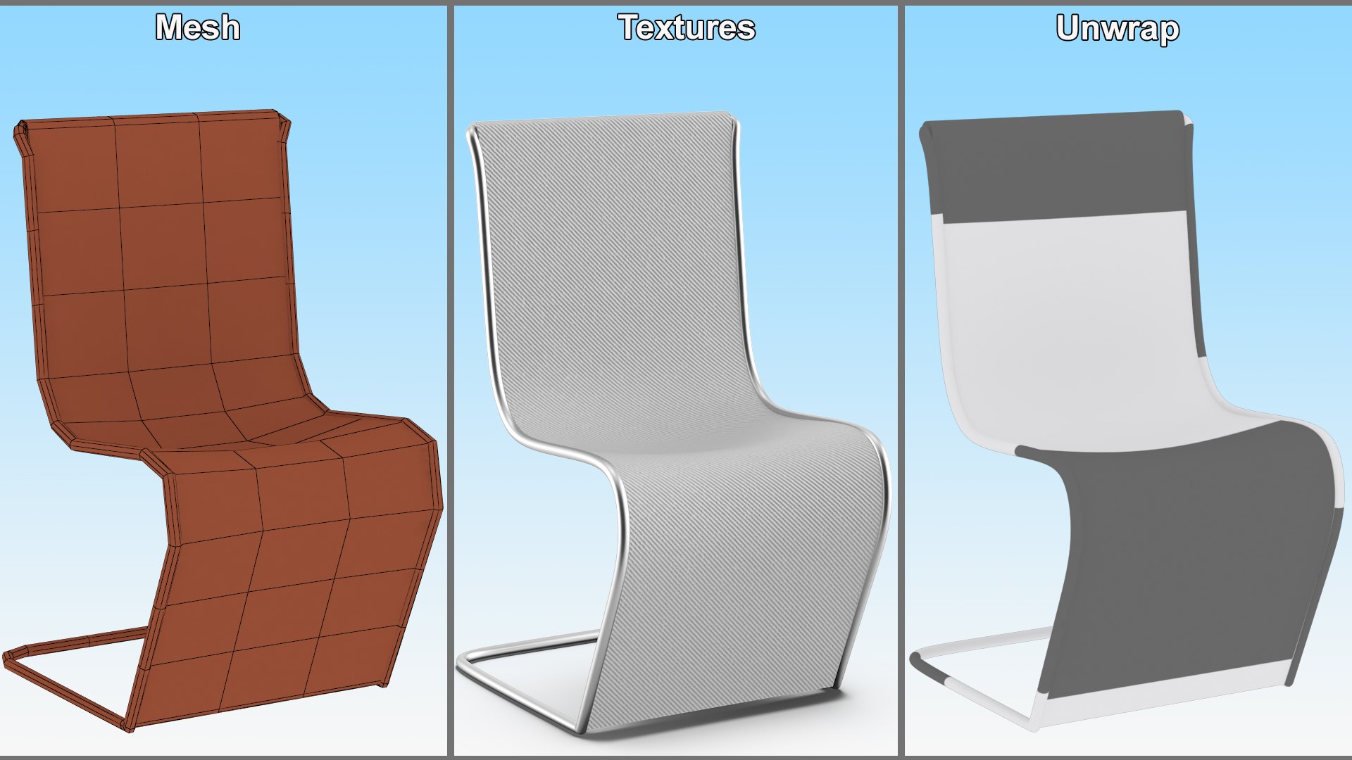 3D Wave Chair - TurboSquid 2319924
