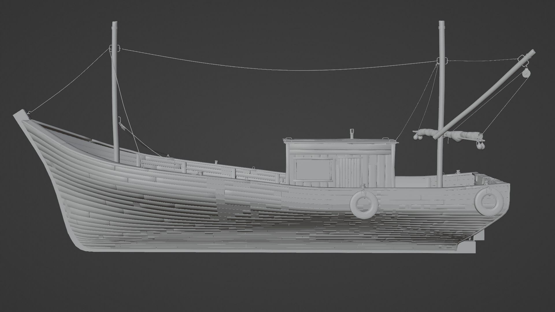 3D Model Old Boat - TurboSquid 2260715