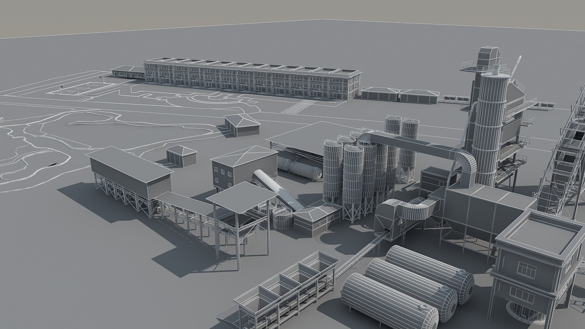 3D Concrete Batching Plant Model - TurboSquid 2072632