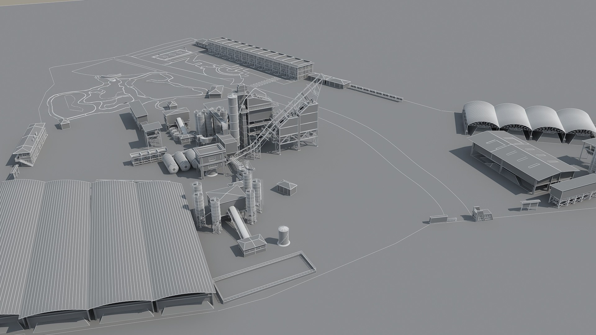 3D Concrete Batching Plant Model - TurboSquid 2072632