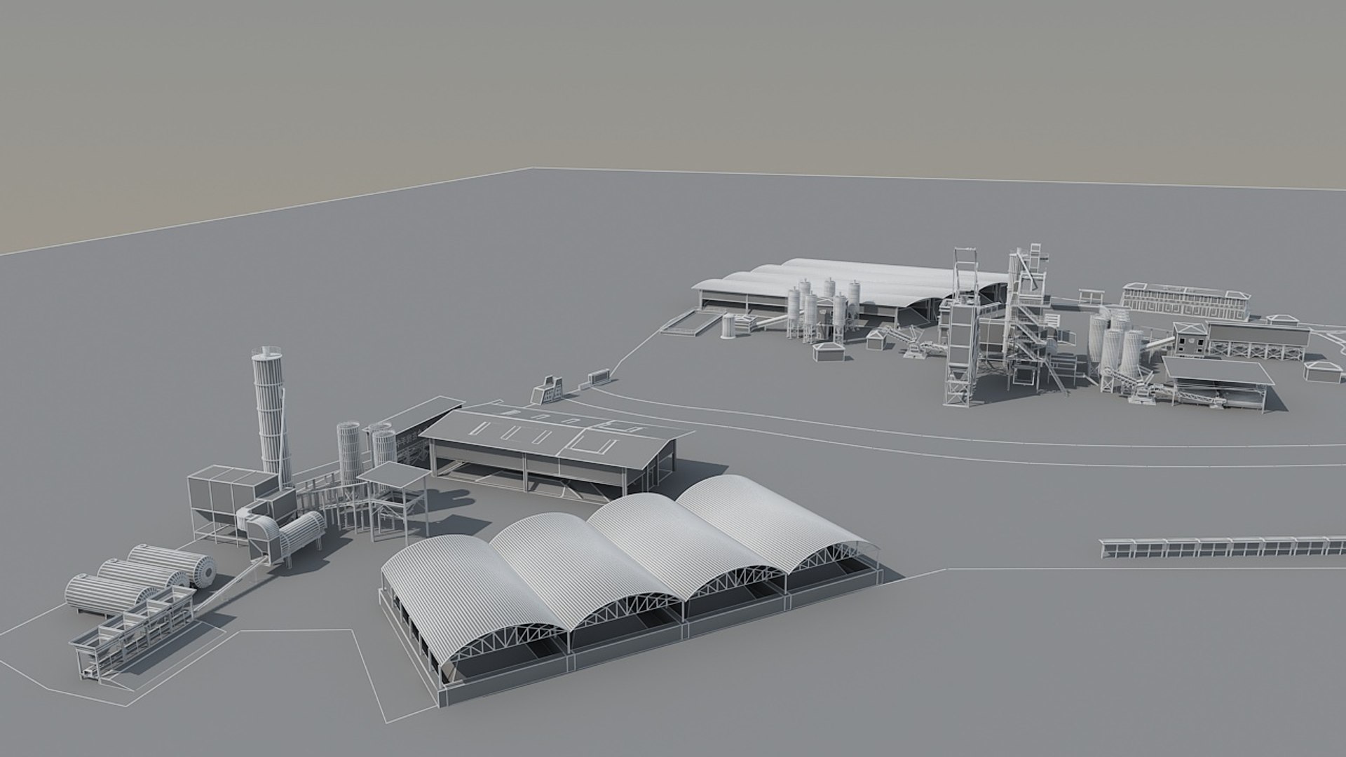 3D Concrete Batching Plant Model - TurboSquid 2072632