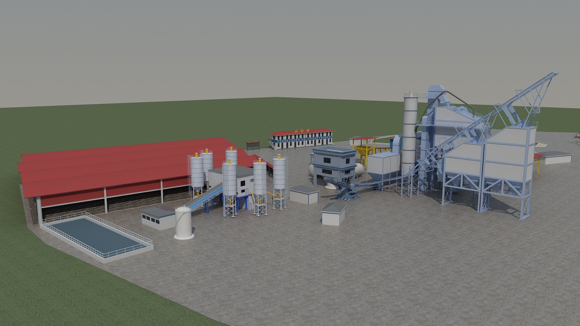 3D Concrete Batching Plant Model - TurboSquid 2072632