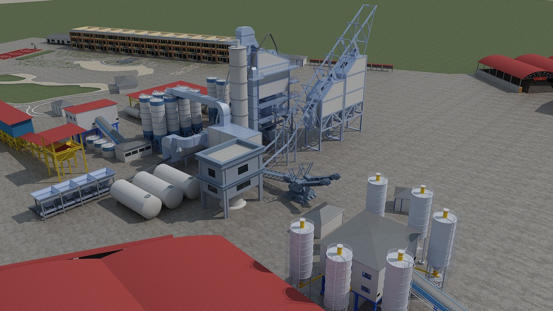 3D Concrete Batching Plant Model - TurboSquid 2072632