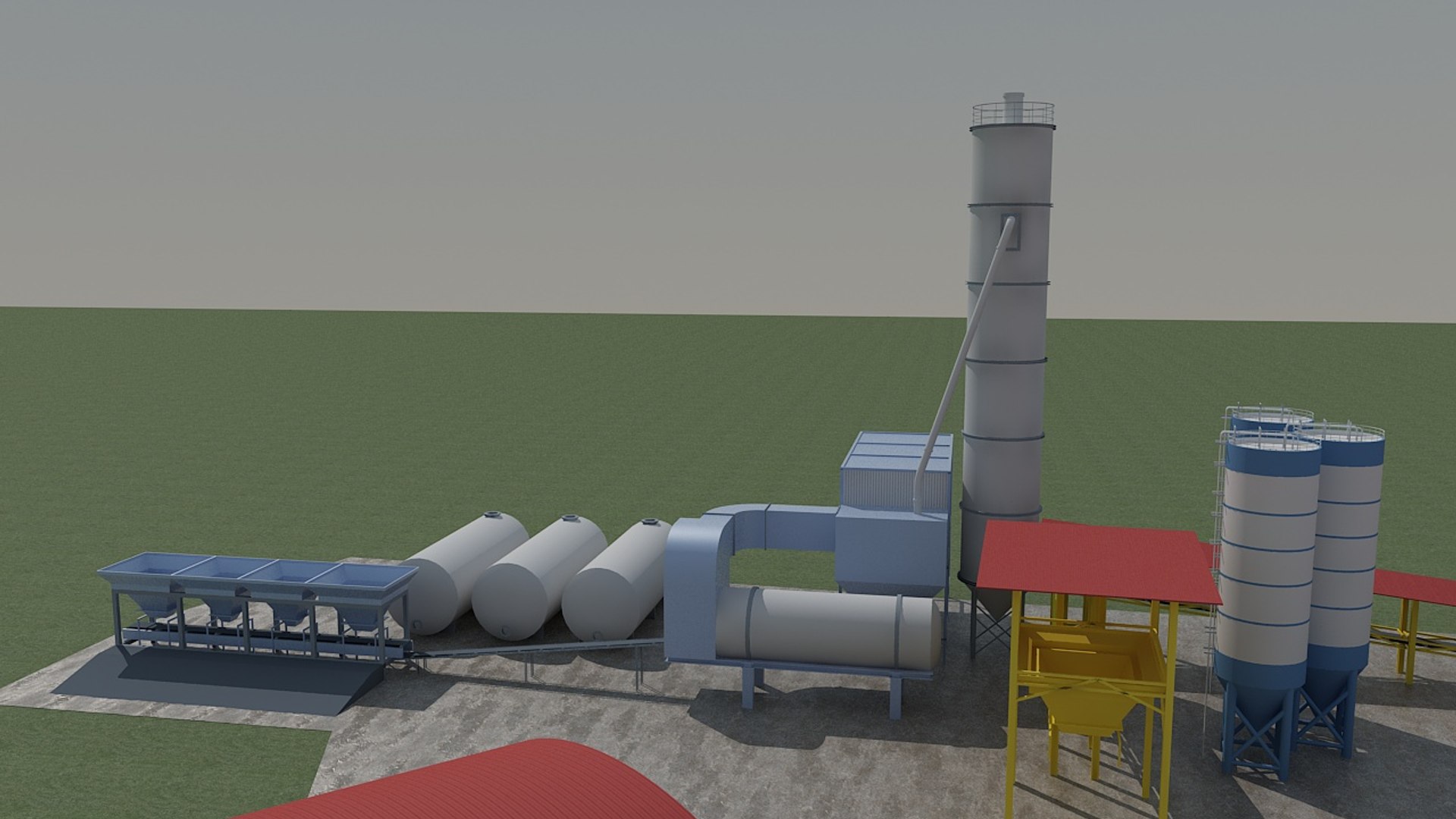 3D Concrete Batching Plant Model - TurboSquid 2072632