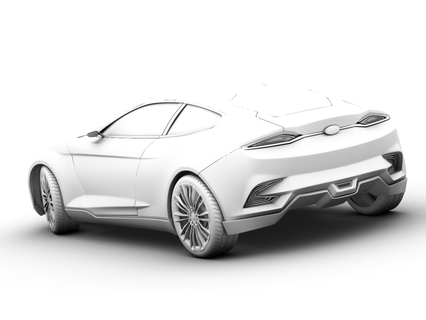 Evos Concept Rigged Car 3d Model