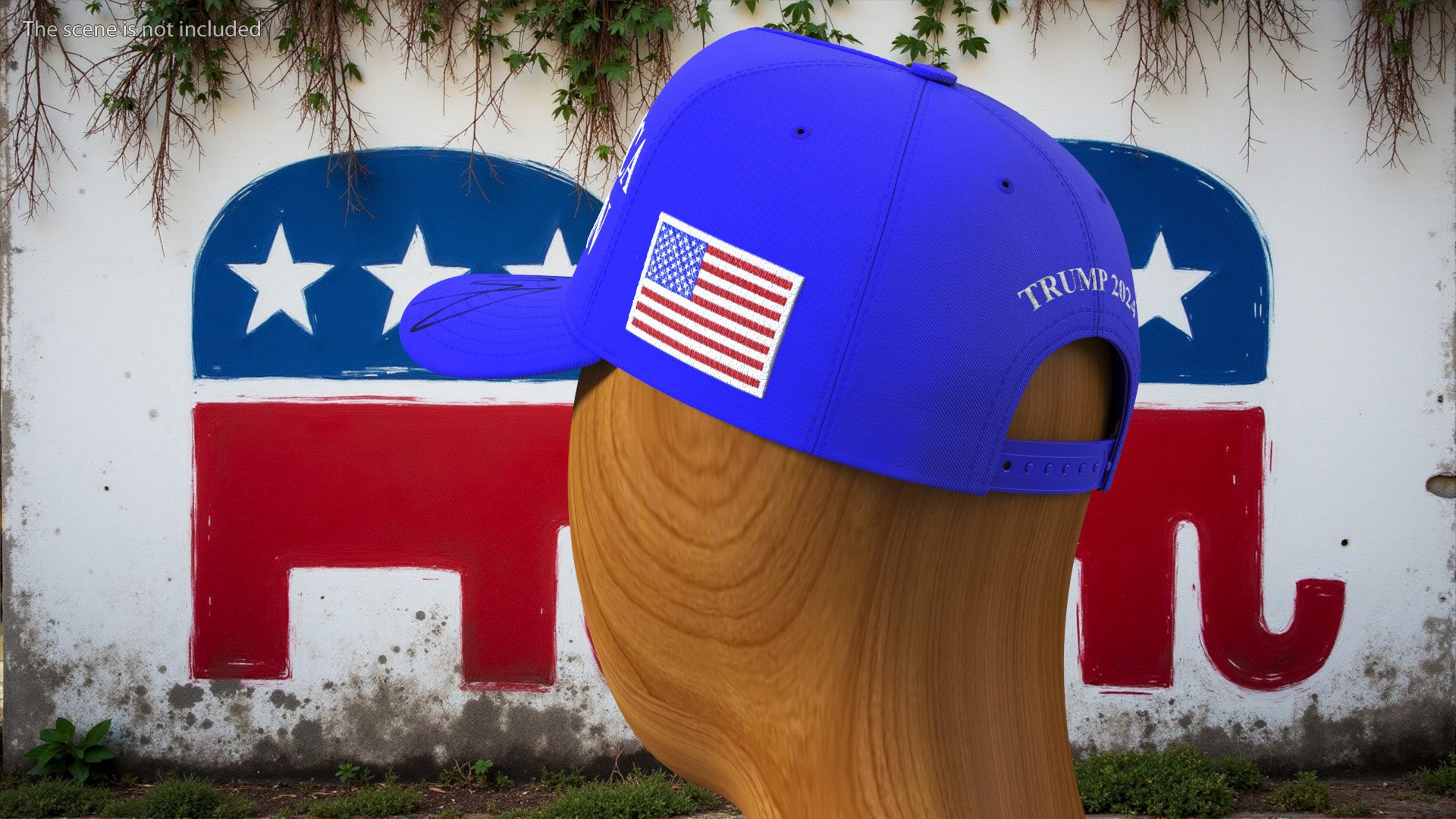 Republican Party Symbol On Trump Baseball Cap 3D - TurboSquid 2320291