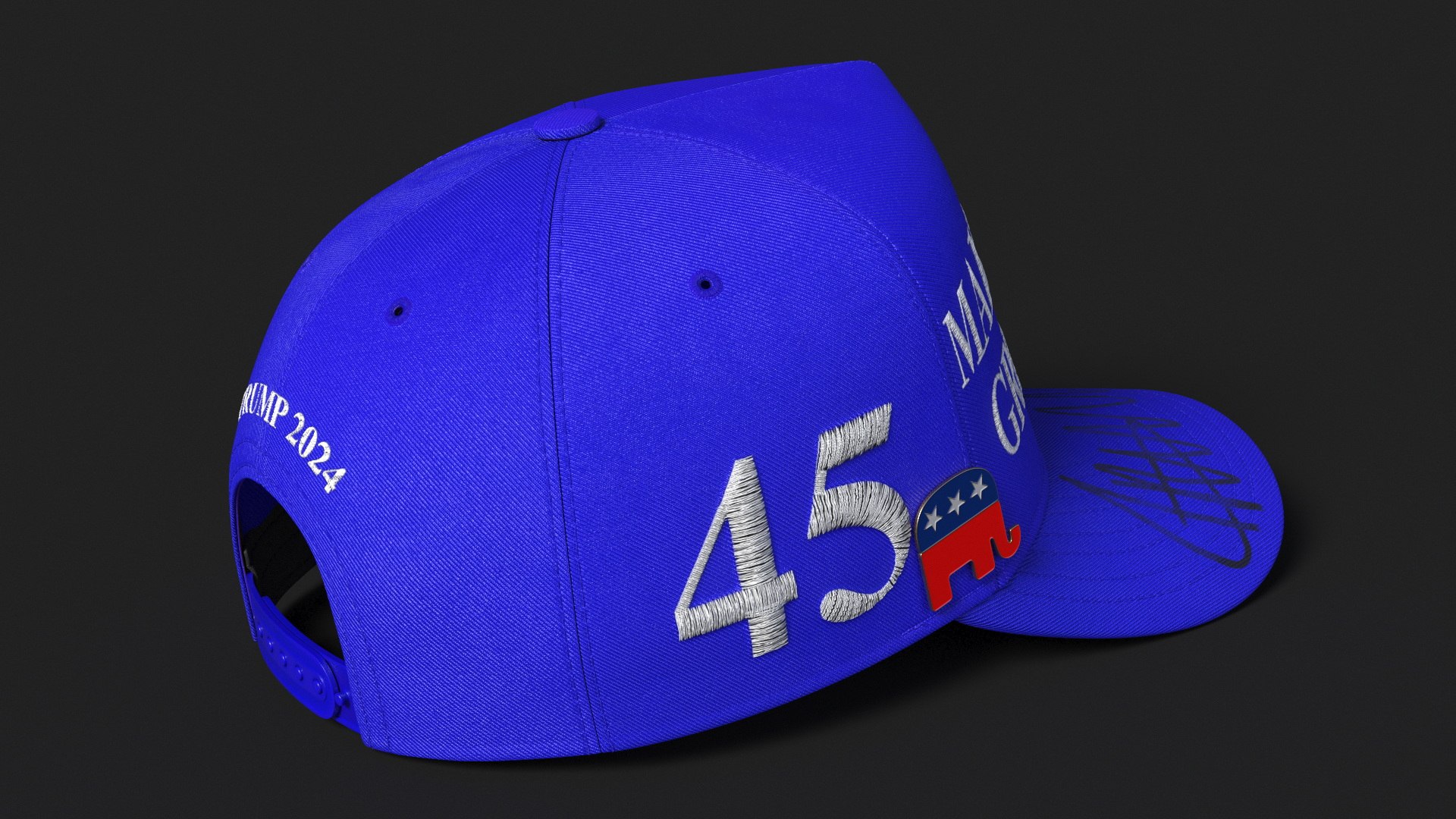 Republican Party Symbol On Trump Baseball Cap 3D - TurboSquid 2320291