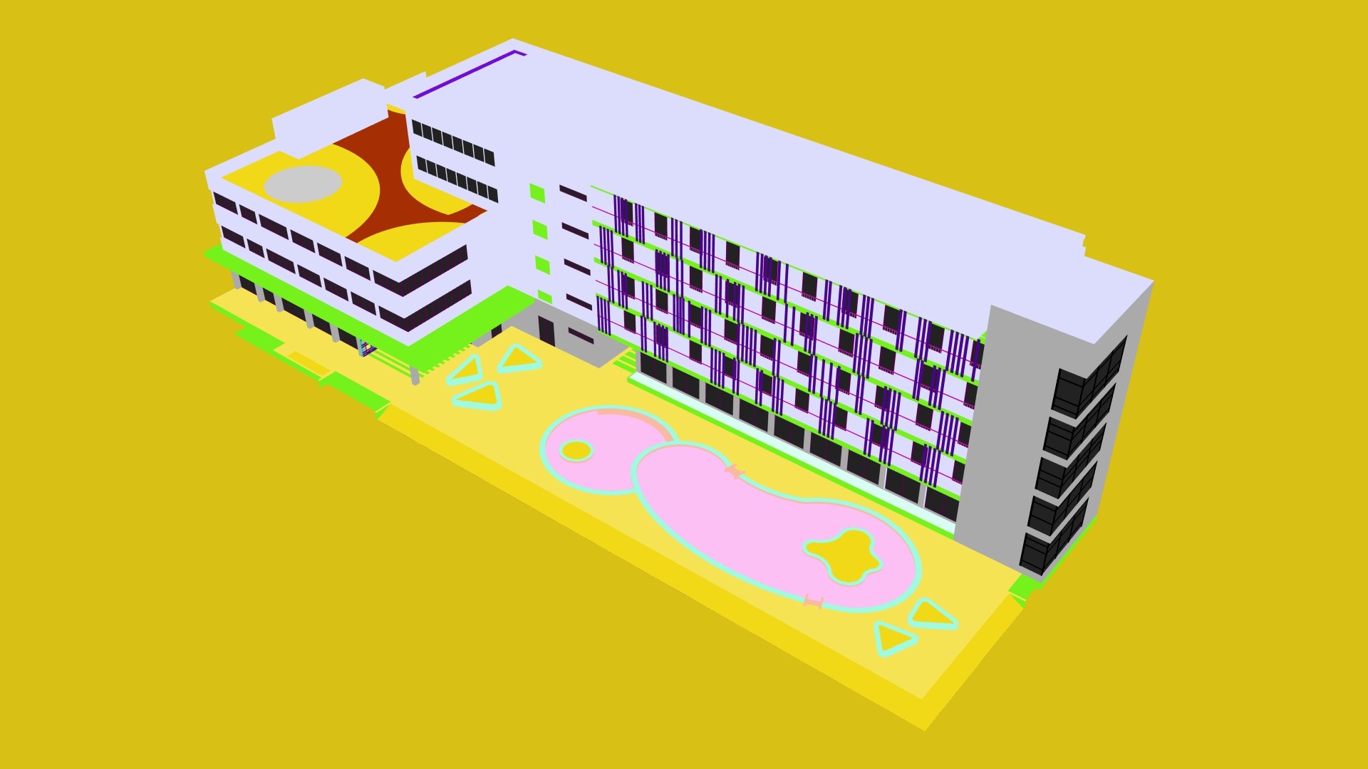 Multi Storey Residential Apartment Building 3D - TurboSquid 2517008