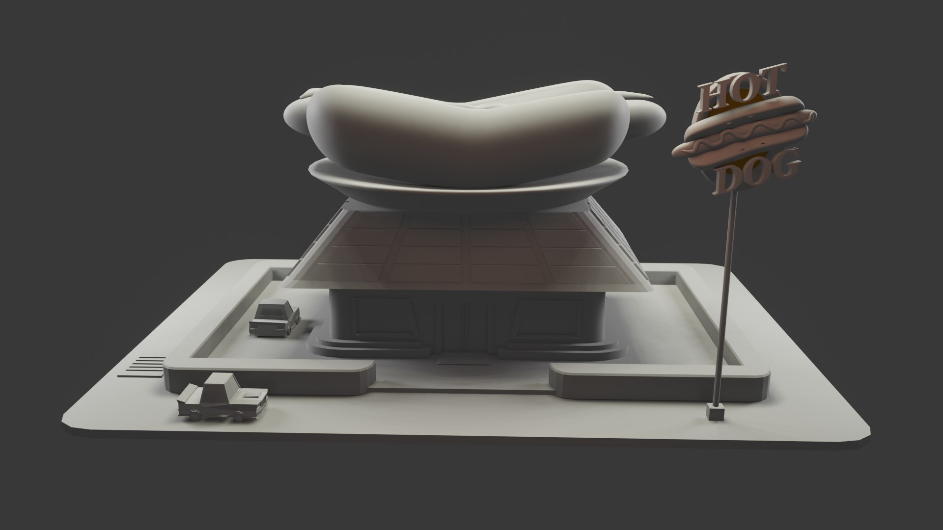 3D Hotdog Cafe Resturant Blender Model - TurboSquid 1832538