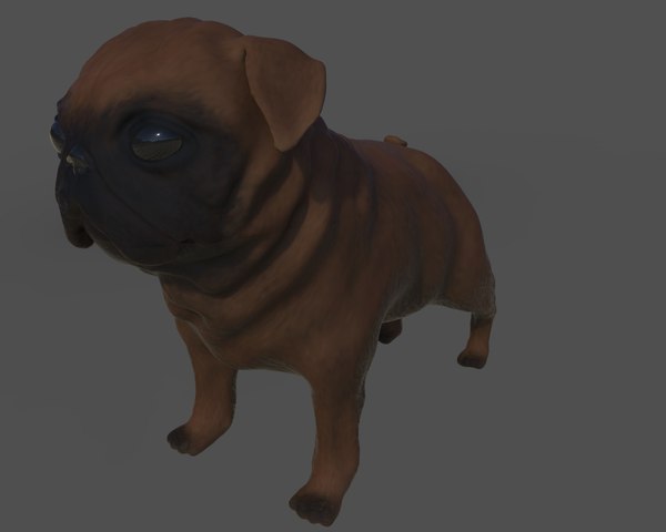 3D pug model - TurboSquid 1168561