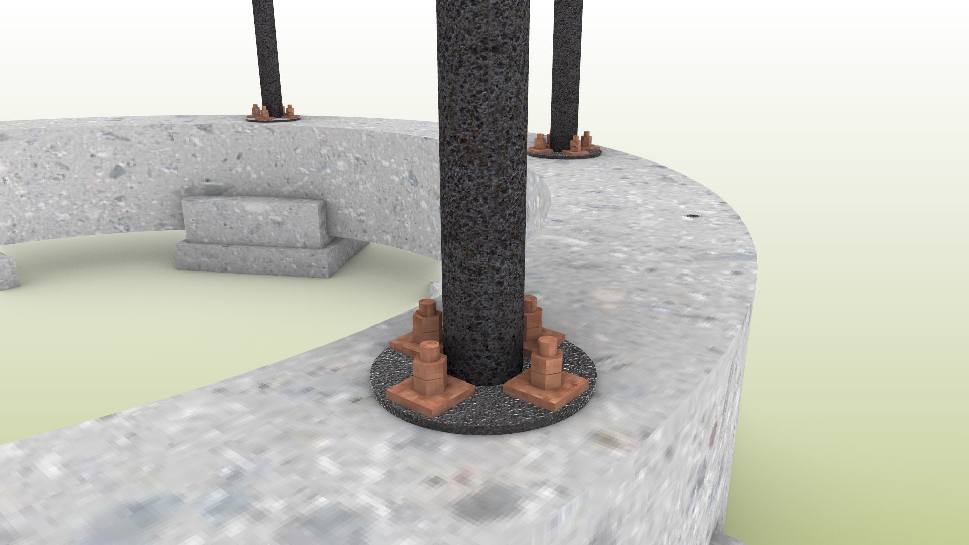 Circular Steel-framed Building 3D Model - TurboSquid 2057639