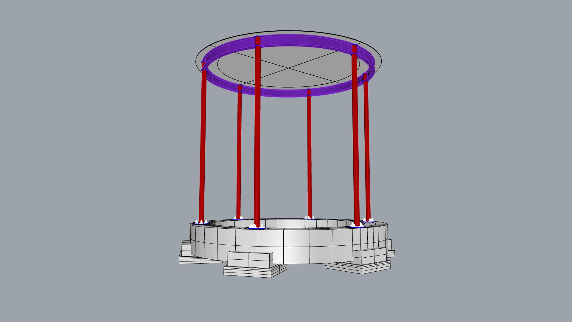 Circular Steel-framed Building 3D Model - TurboSquid 2057639
