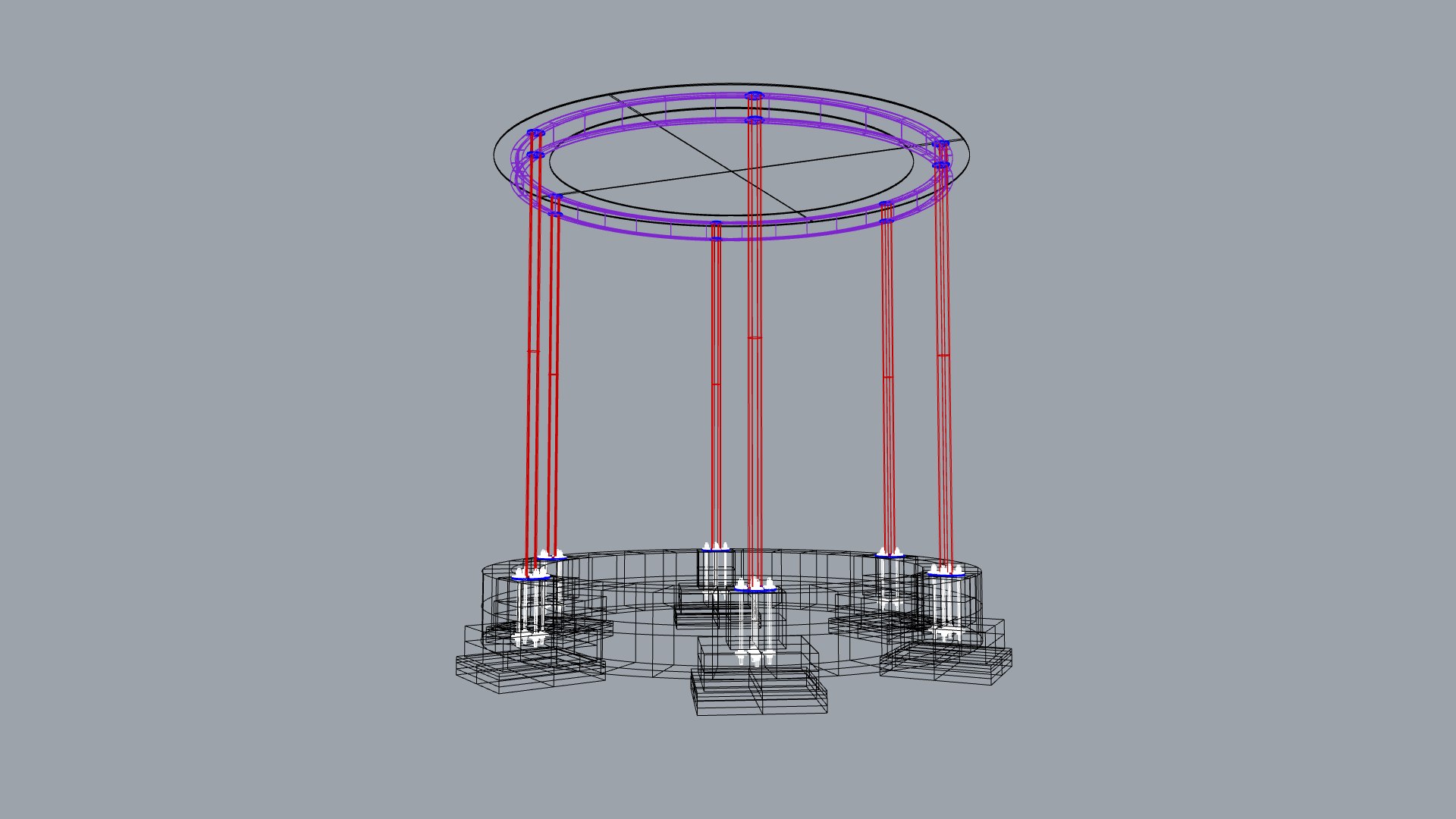 Circular Steel-framed Building 3D Model - TurboSquid 2057639